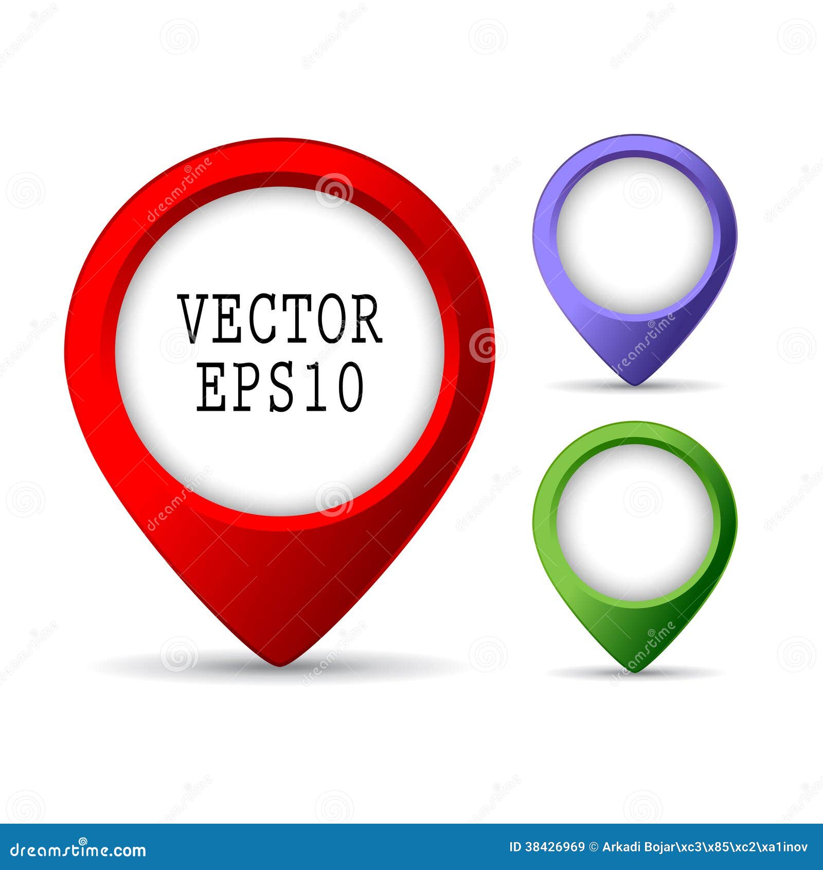 Map pins stock vector. Illustration of direction, pins - 38426969