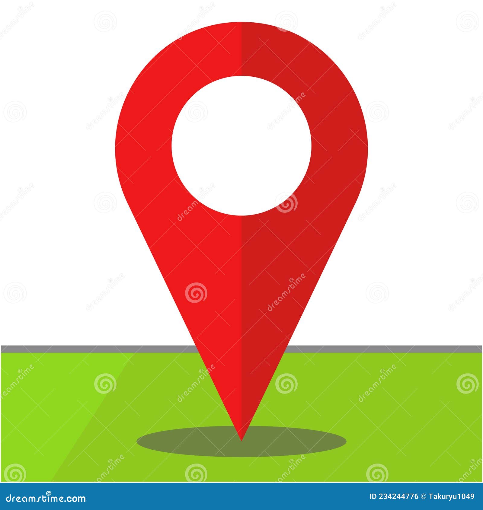 Map pins on a map. stock vector. Illustration of - 234244776
