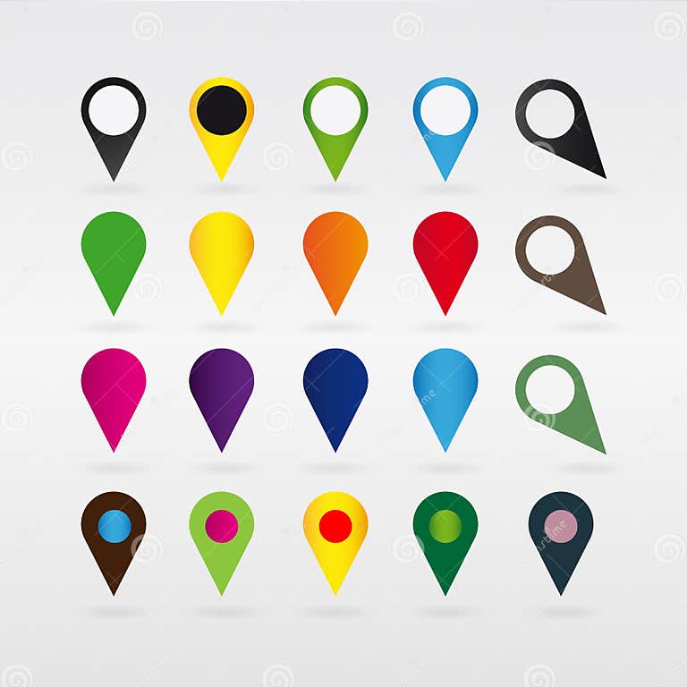 Map Pins, vector stock illustration. Illustration of mark - 29817686