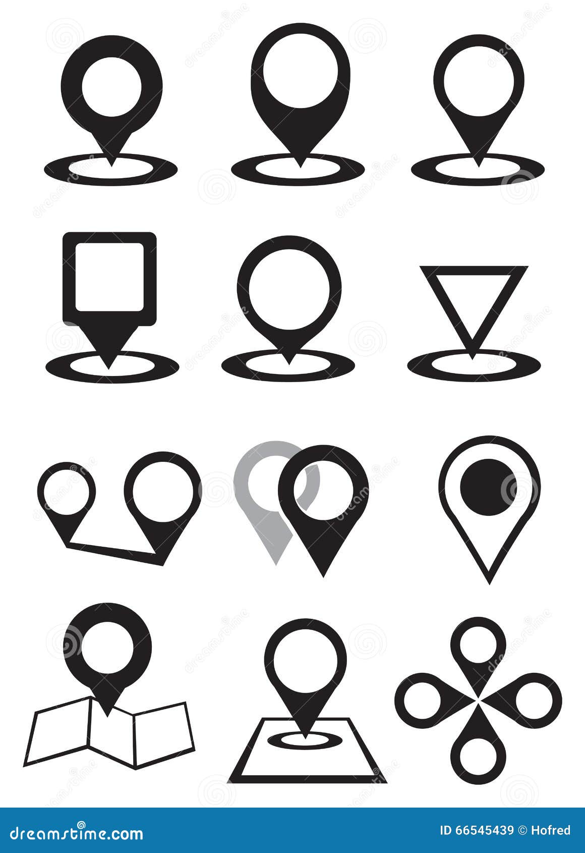 Map Pins Vector Icon Set stock vector. Illustration of electronic ...