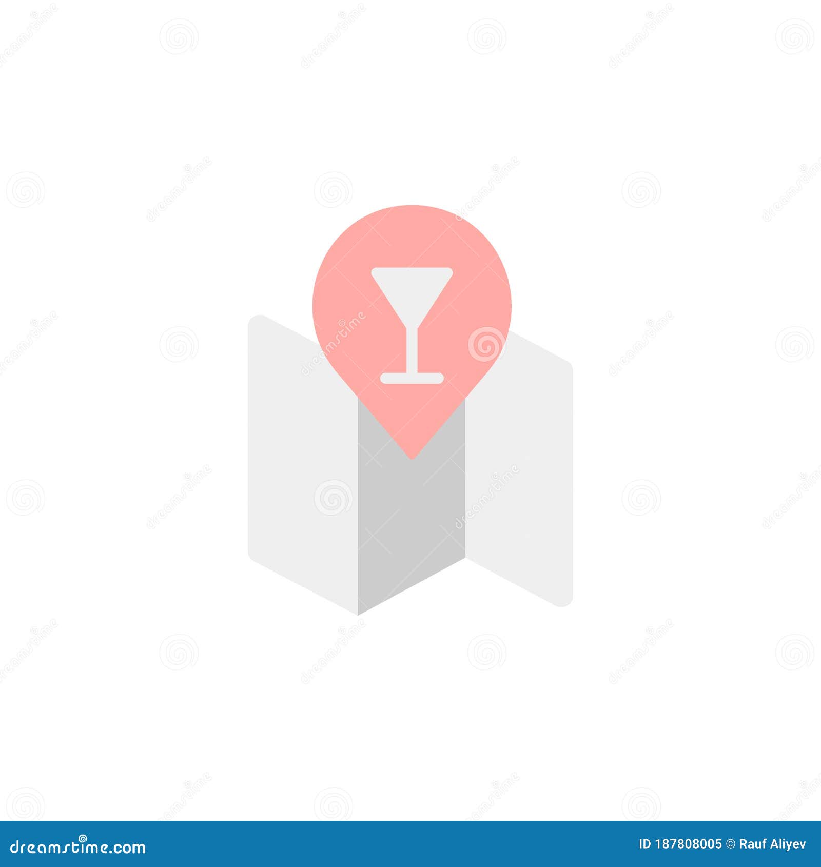 Map, Placeholder. Bar Colored Icon. Simple Colored Element Illustration ...