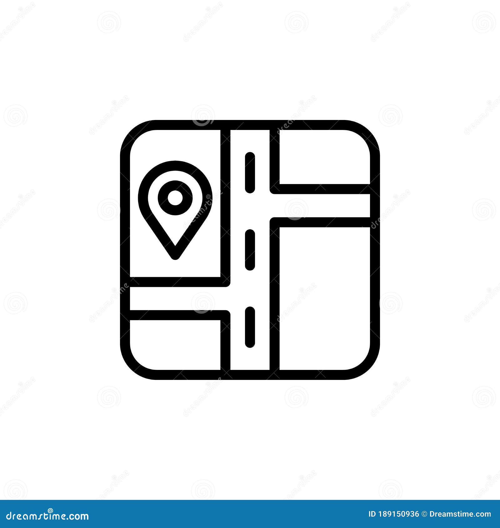 Map, Placeholder Icon. Simple Line, Outline Vector Elements of ...