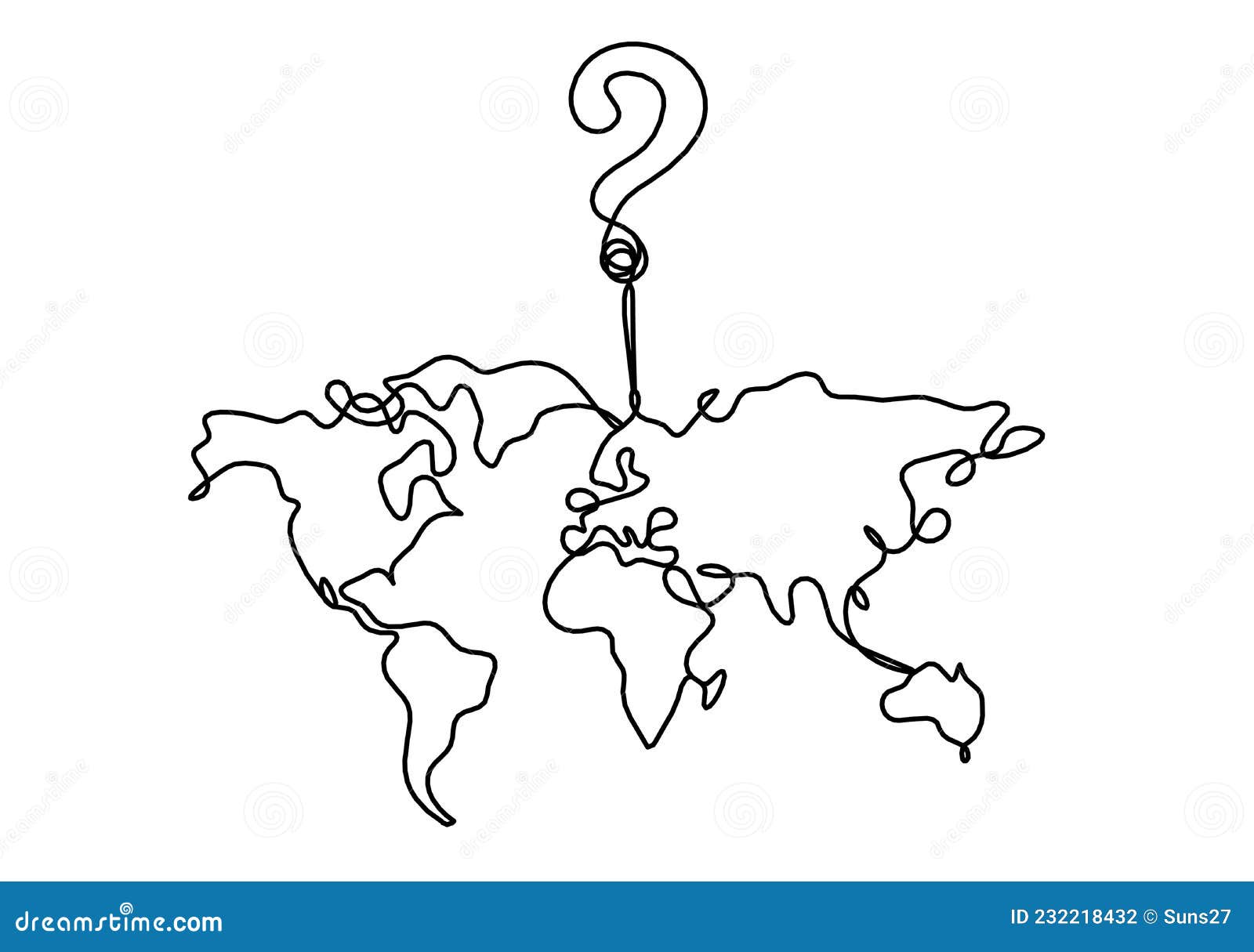 Map of Planet Earth and Question Mark Stock Vector - Illustration of ...