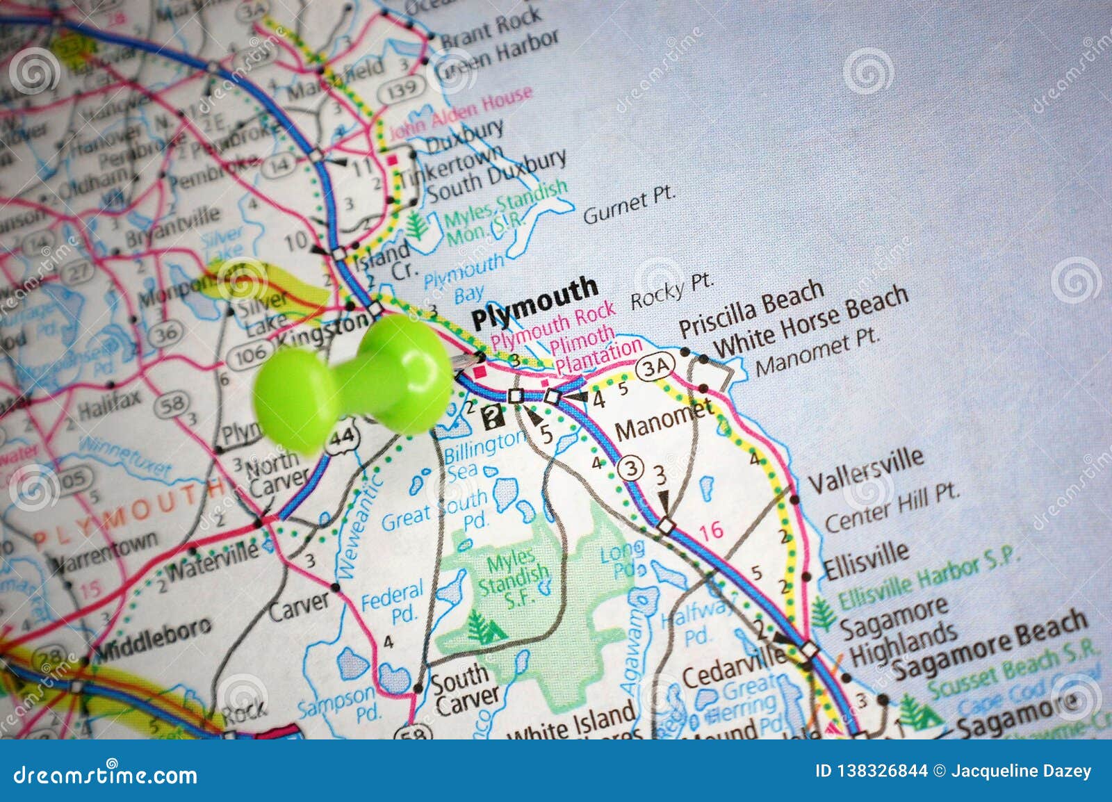 Plymouth, Massachusetts stock photo. Image of cartography - 138326844