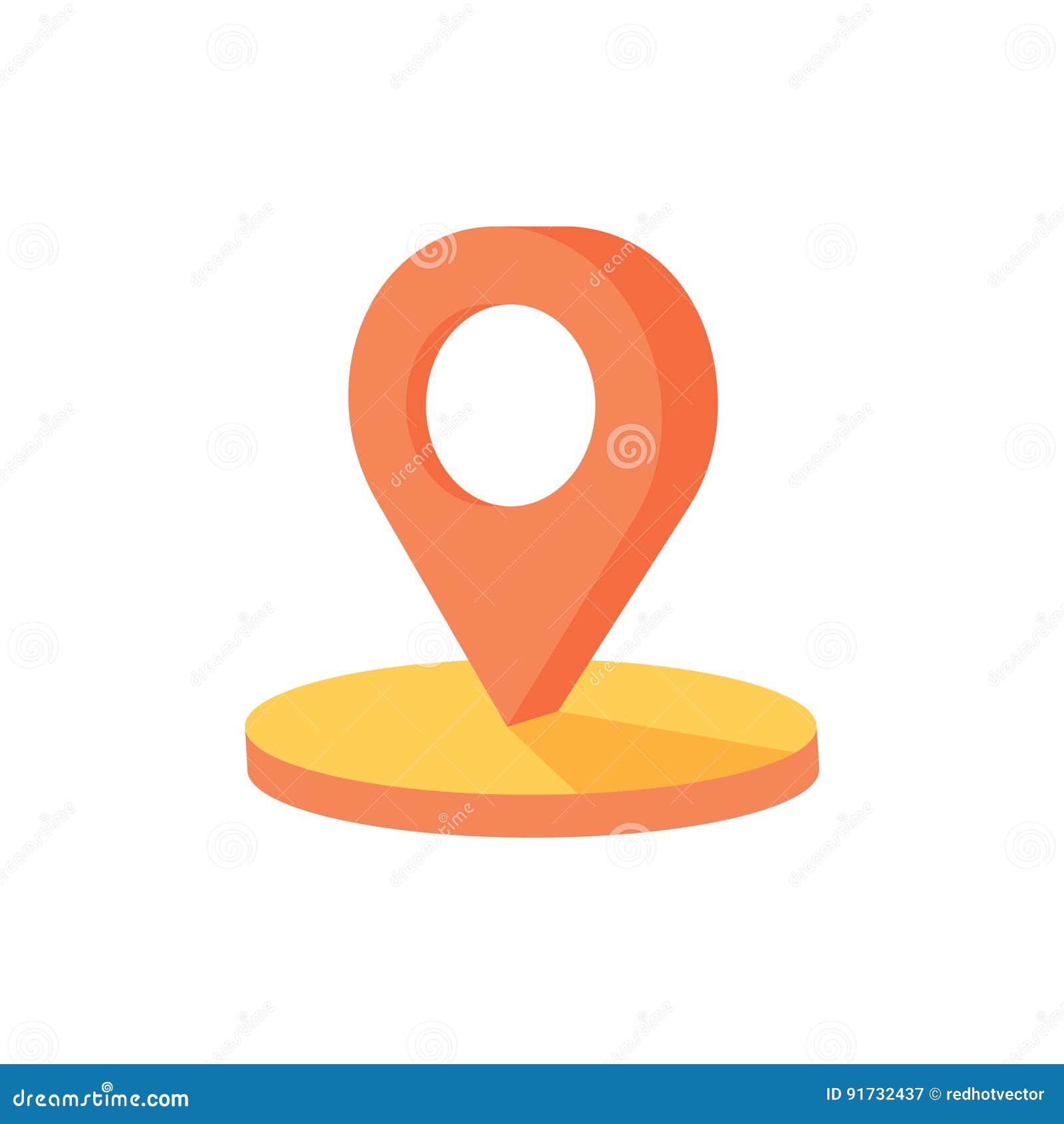Map Point 3d, Isometric Pin Icon on the Navigation Map for Positioning ...