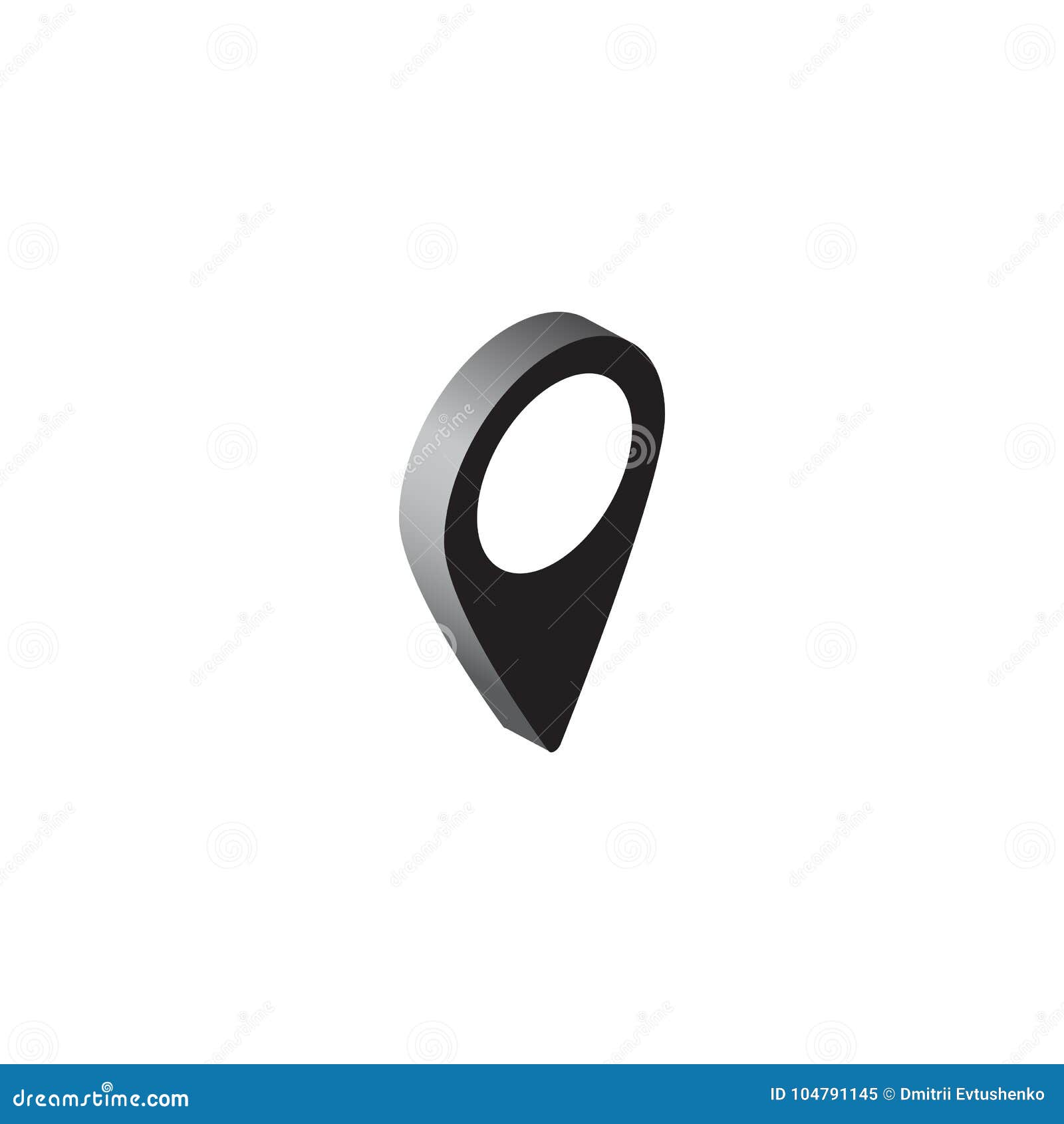 Isometric pin icon stock vector. Illustration of north - 104791145