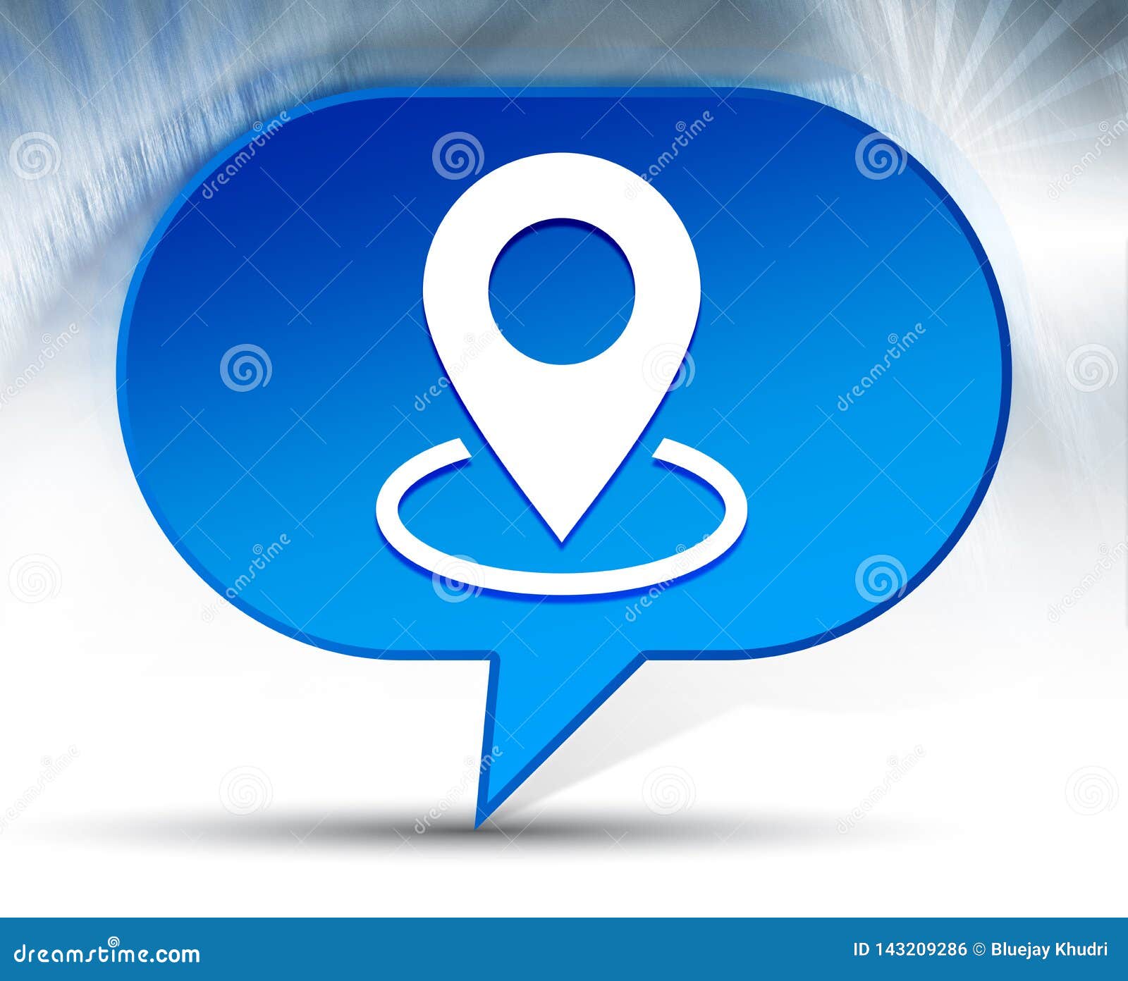 Map Point Icon Blue Bubble Background Stock Illustration - Illustration ...