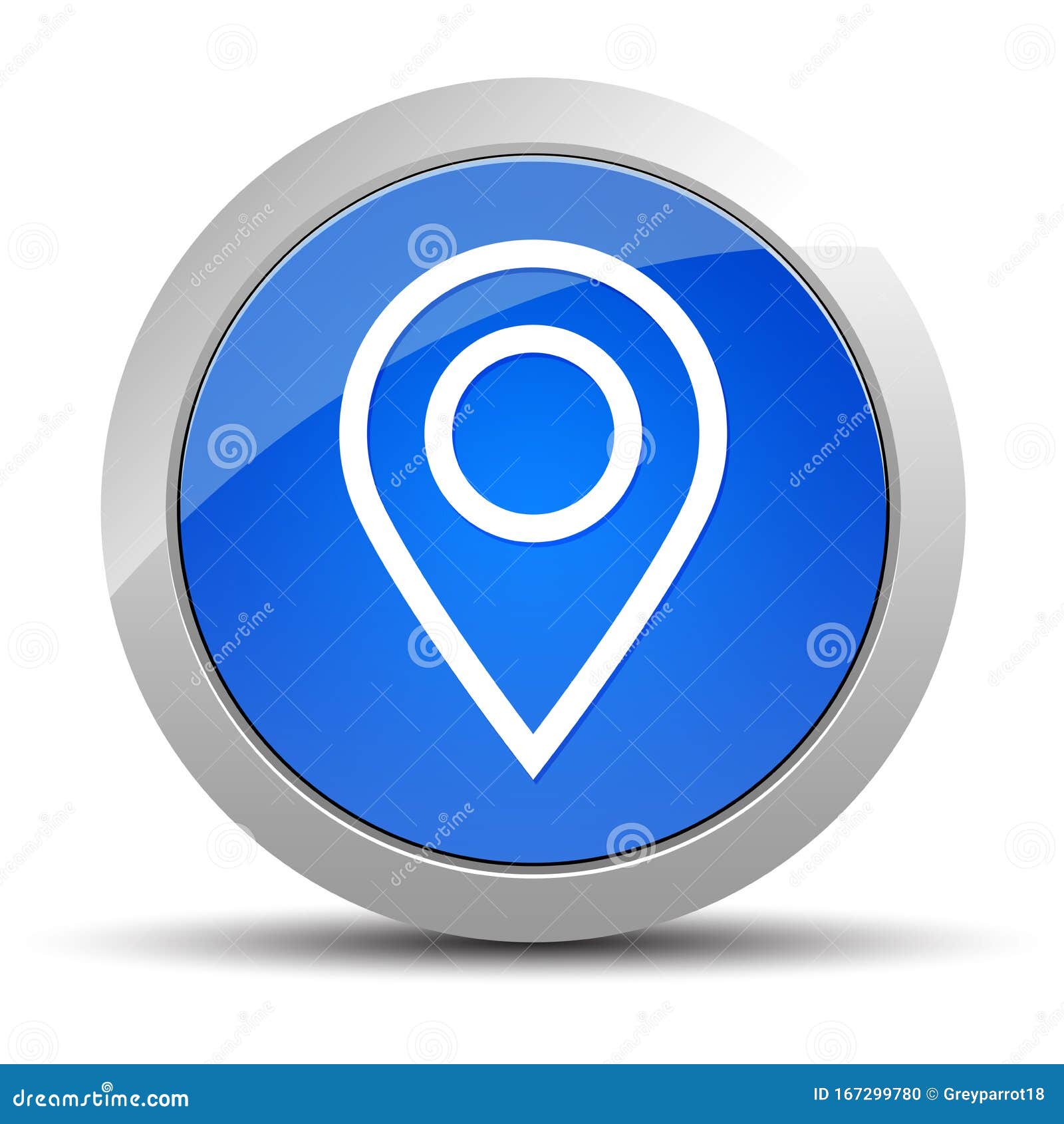Map Point Icon Blue Round Button Illustration Stock Illustration ...