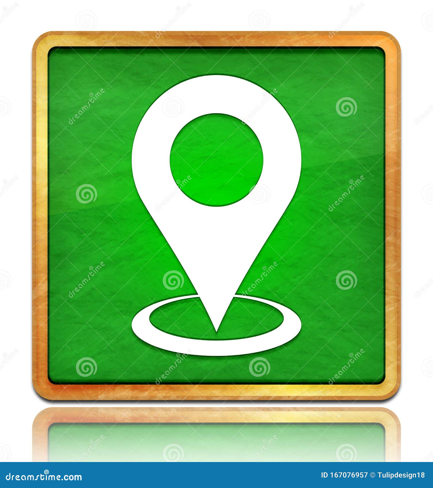 Map Point Icon Chalk Board Green Square Button Slate Texture Wooden ...