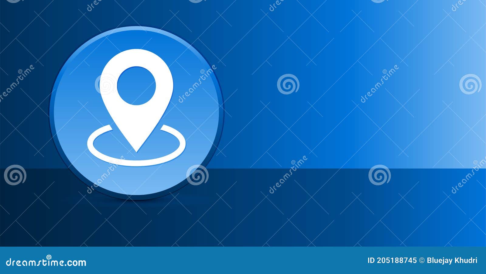 Map Point Icon Glassy Modern Blue Button Abstract Background Stock ...