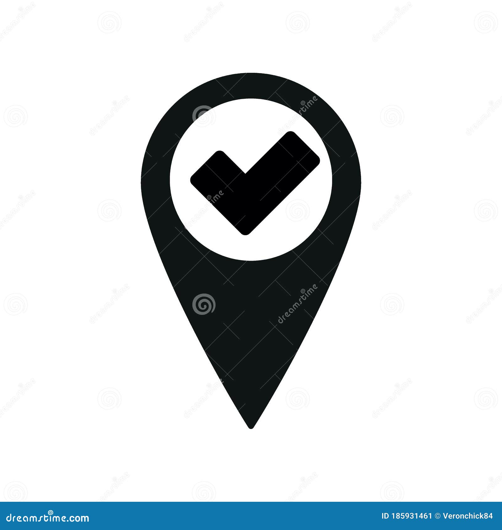 Map point icon. GPS icon stock vector. Illustration of flat - 185931461
