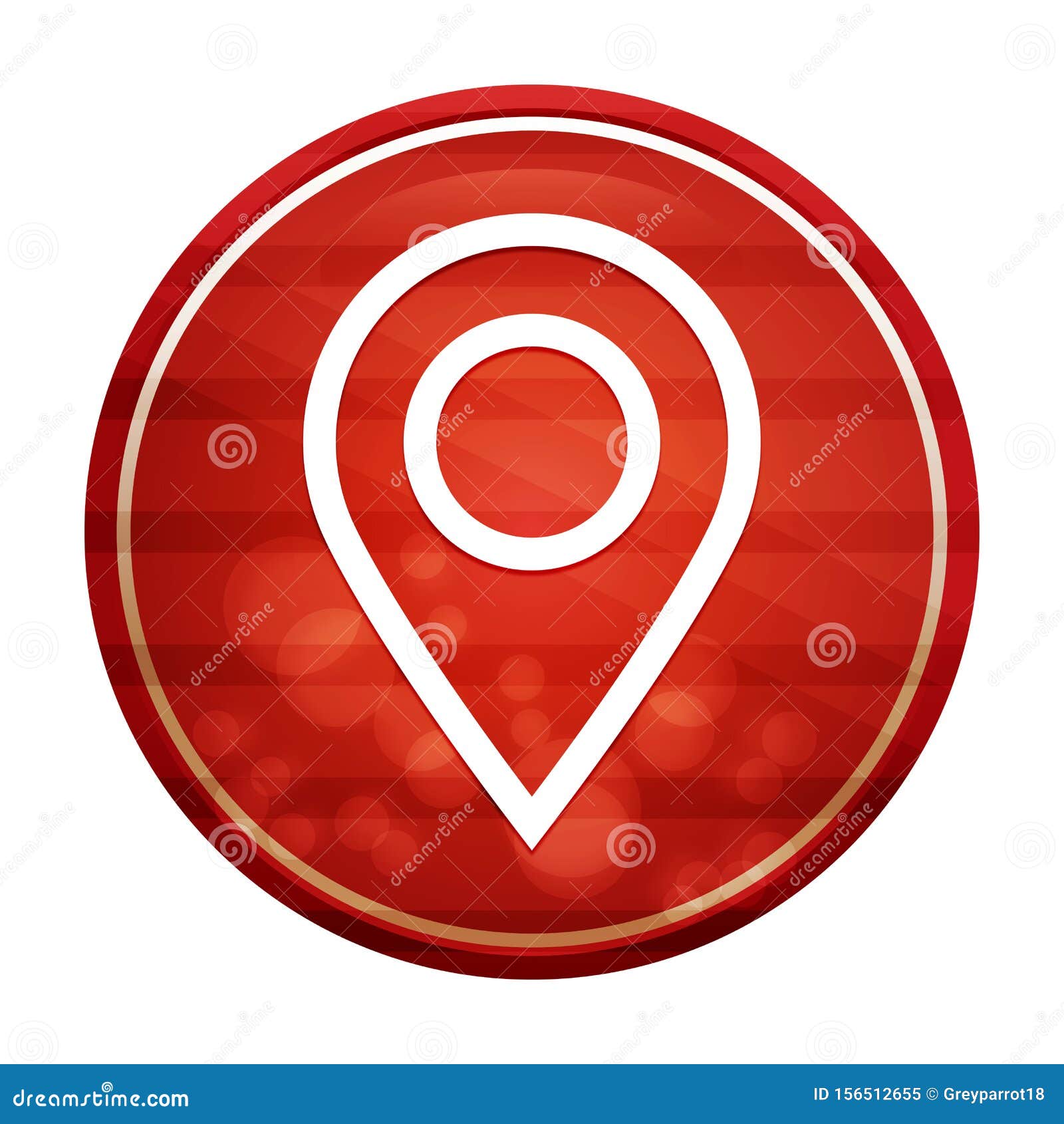 Map Point Icon Realistic Diagonal Motion Red Round Button Illustration ...