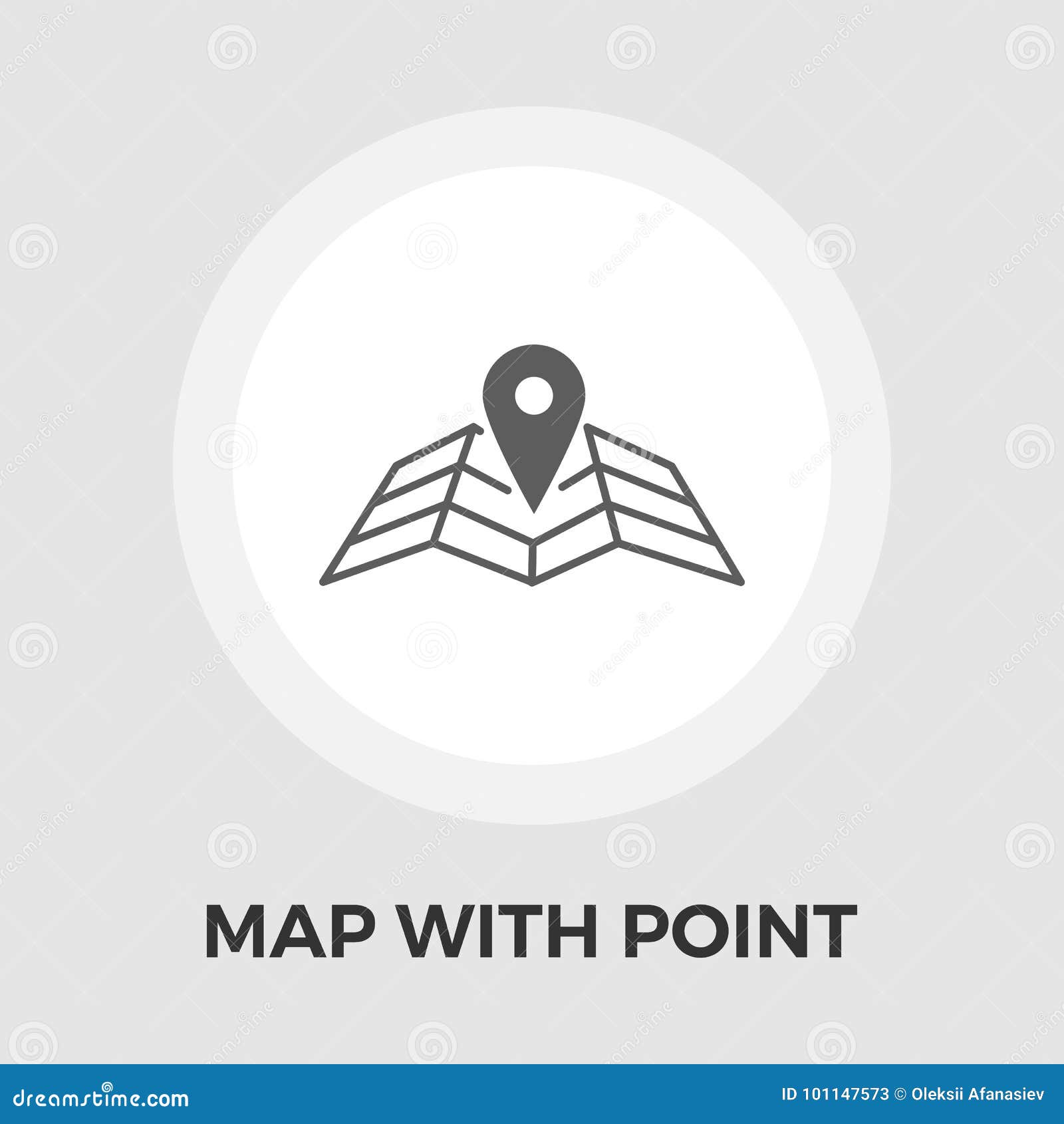 Map With Point Vector Flat Icon Stock Vector - Illustration of sign ...