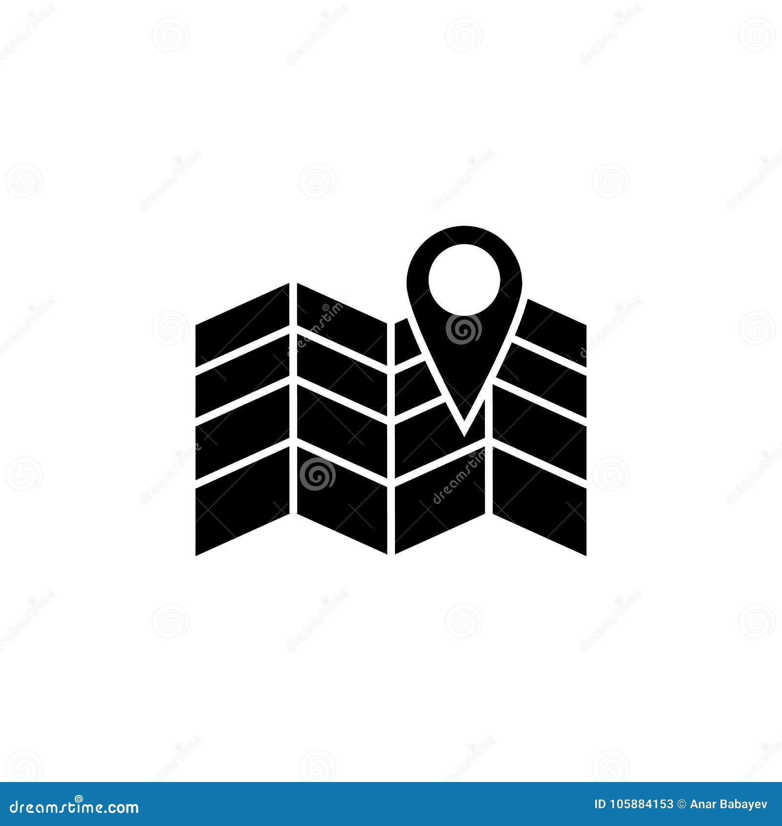 Map point icon stock vector. Illustration of journey - 105884153