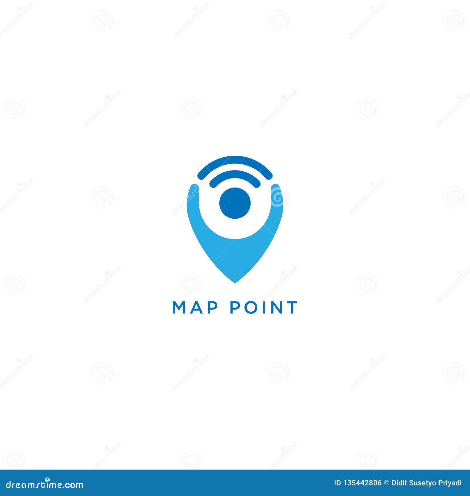 Map Point Logo - Vector stock vector. Illustration of blue - 135442806