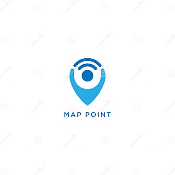 Map Point Logo - Vector stock vector. Illustration of blue - 135442806