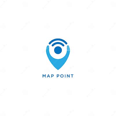 Map Point Logo - Vector stock vector. Illustration of blue - 135442806
