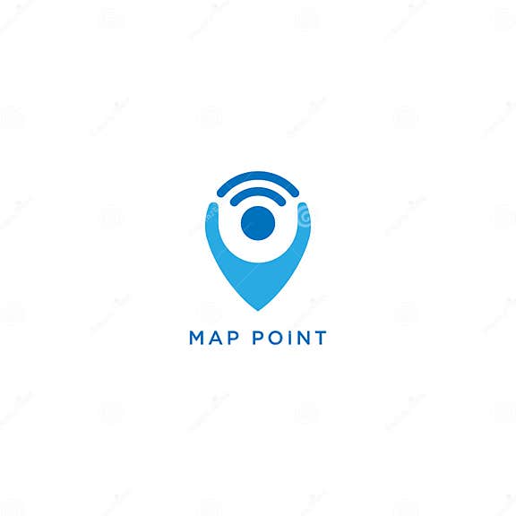 Map Point Logo - Vector stock vector. Illustration of blue - 135442806