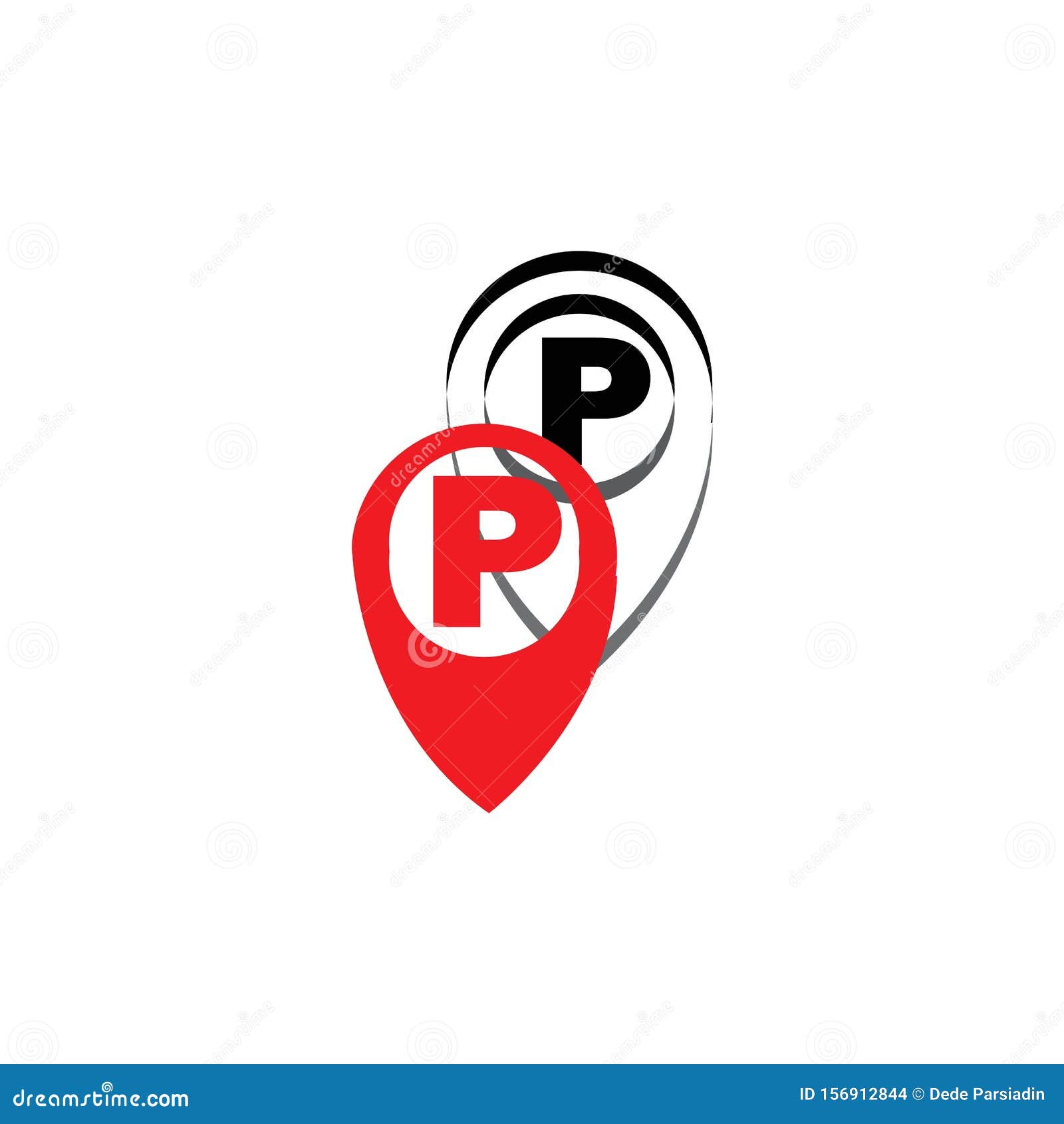 Map point parking stock vector. Illustration of symbol - 156912844