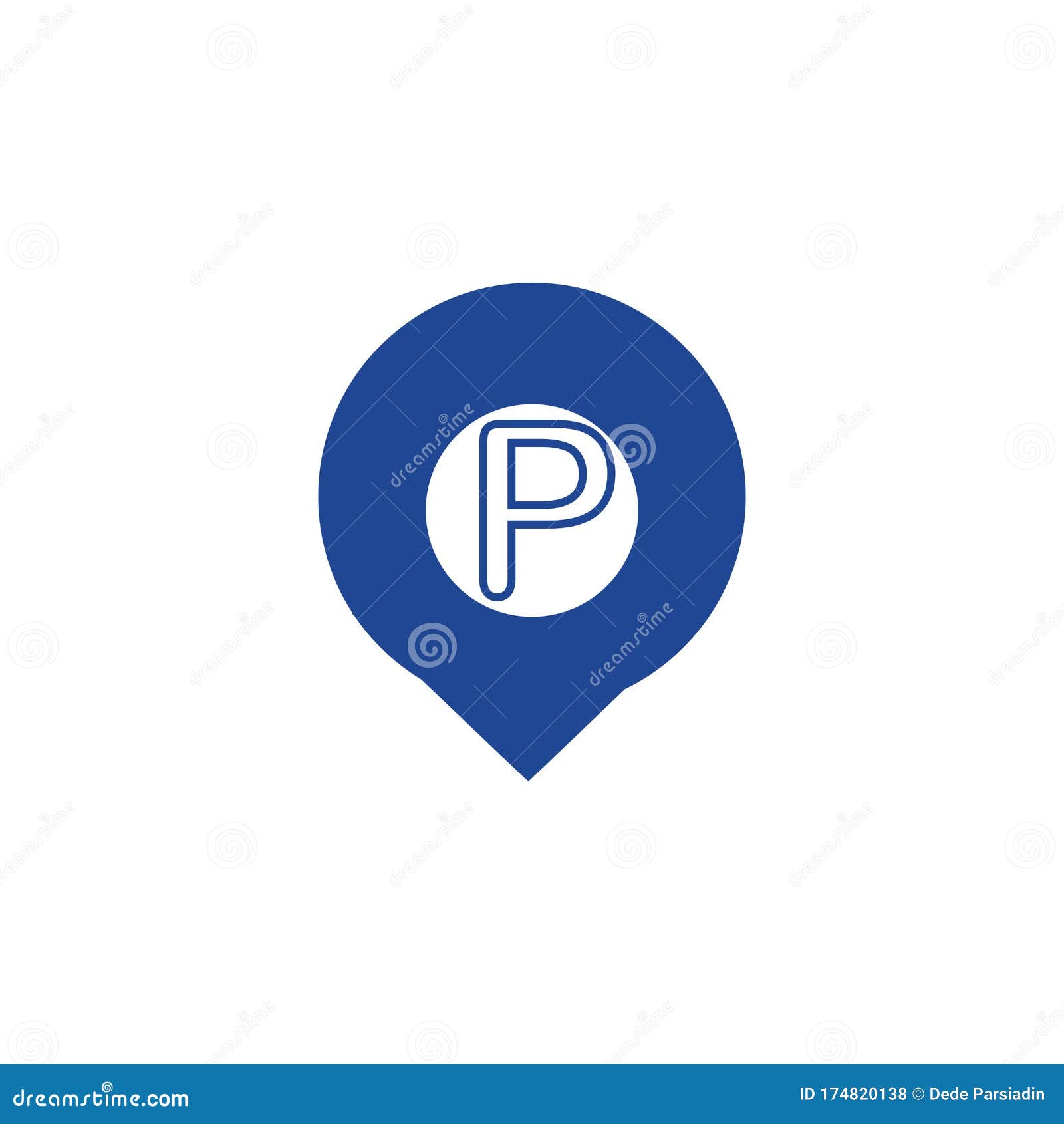 Map point parking stock vector. Illustration of solid - 174820138