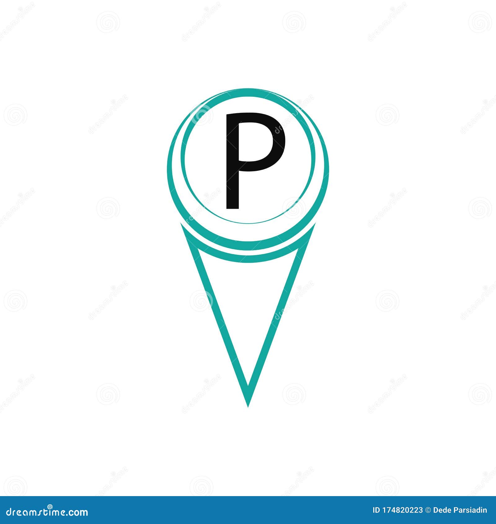 Map point parking stock vector. Illustration of isolated - 174820223