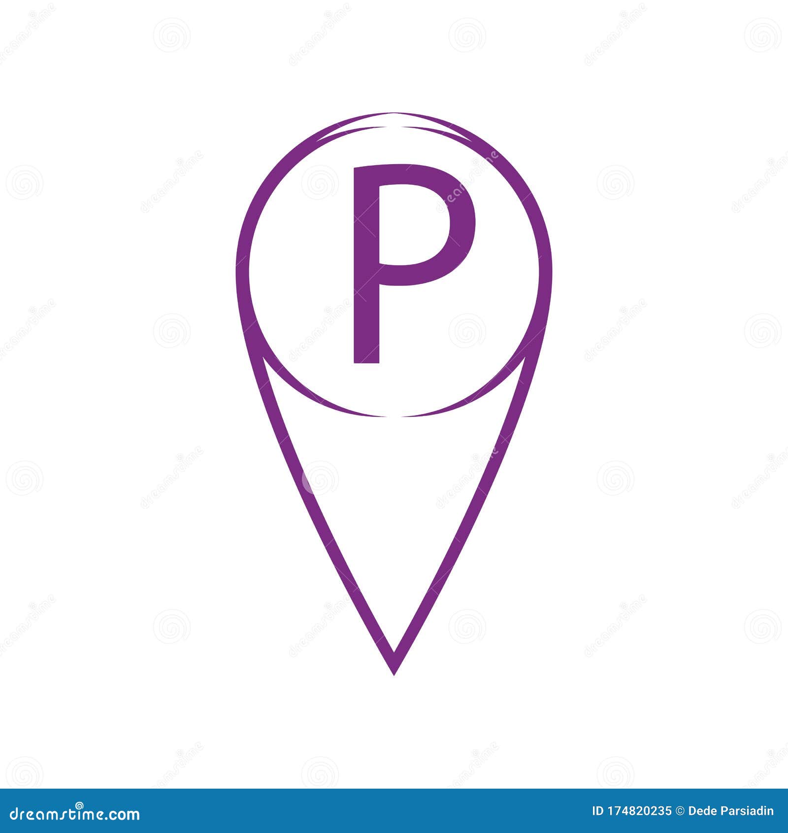 Map point parking stock vector. Illustration of zone - 174820235