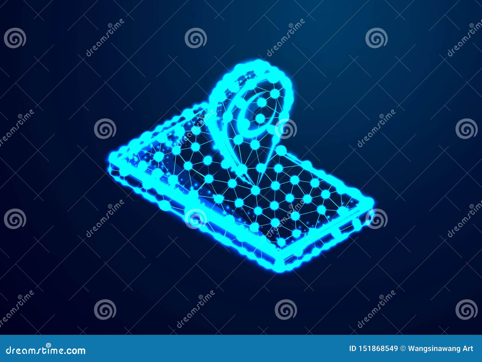 Map Point and Phone, Abstract Low Poly, Triangle, Dot, Line, Polygon ...