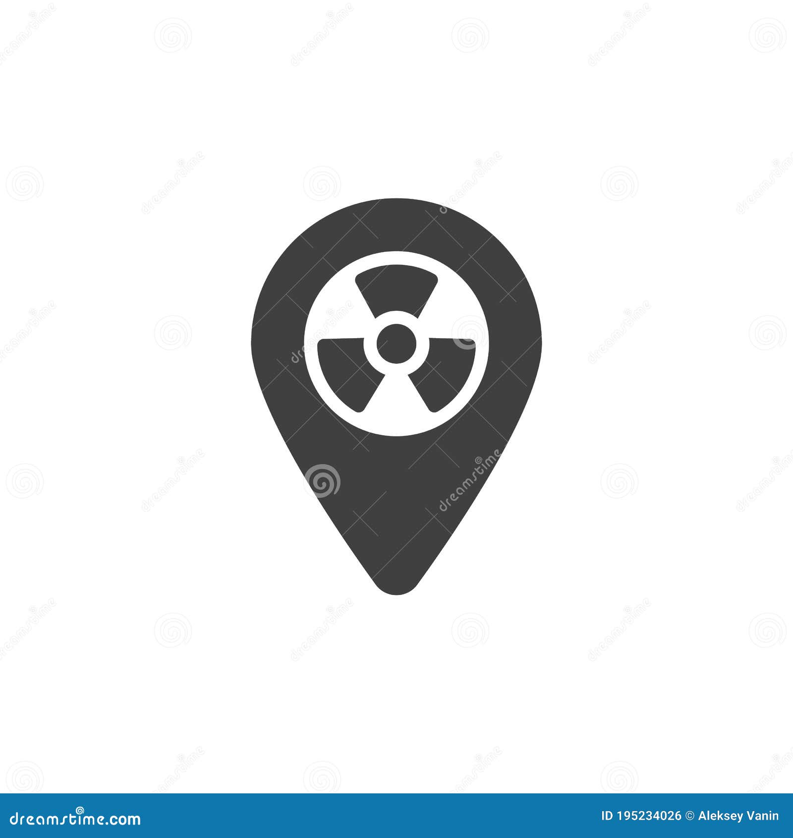 Radioactive Zone, Vector Sign Or Symbol. Warning Radioactive Zone In ...