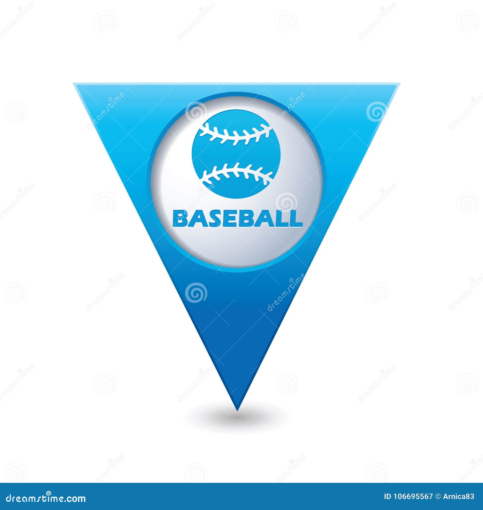 Map Pointer with Baseball Symbol Icon Stock Vector - Illustration of ...