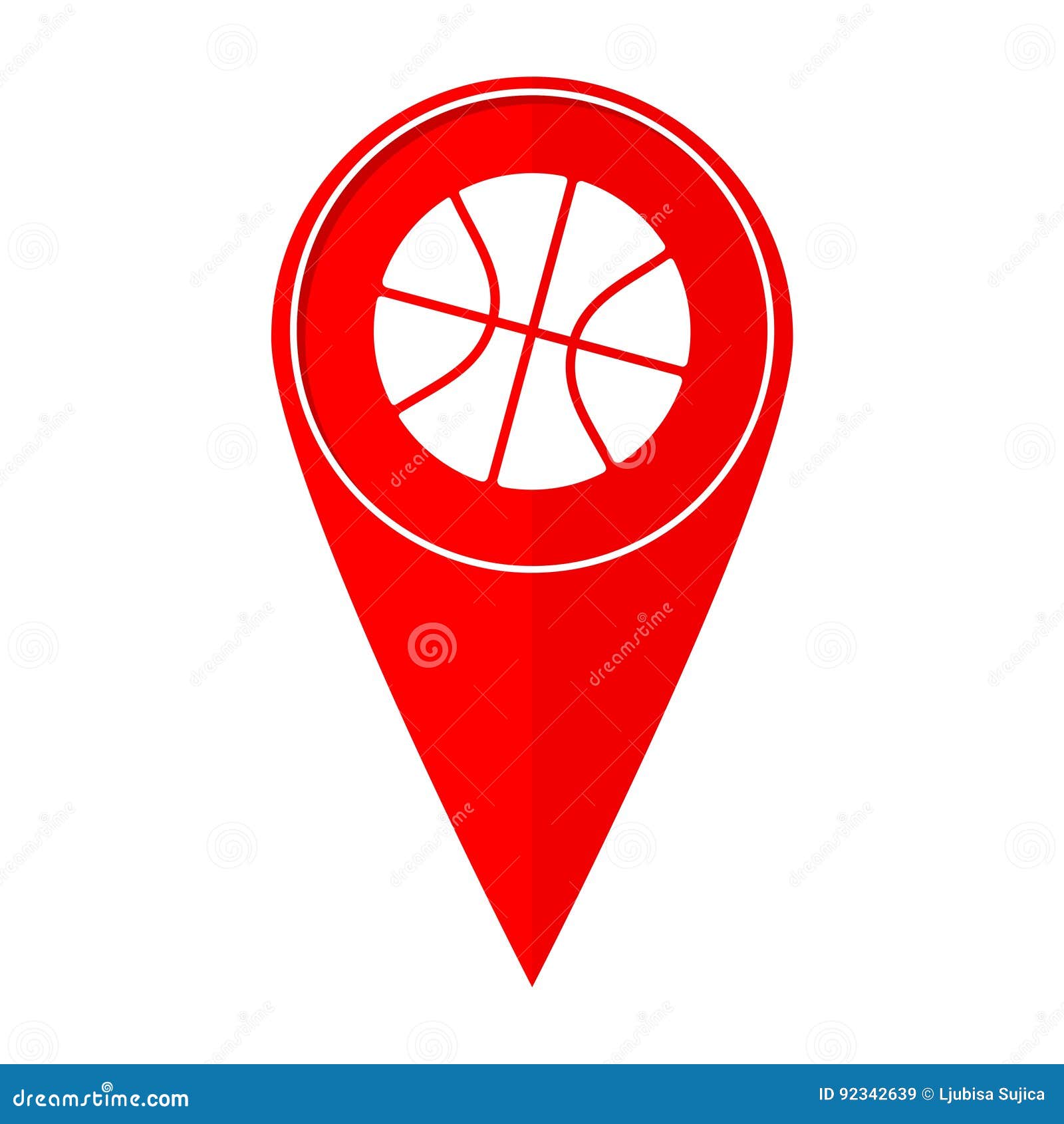 Map Pointer Basketball Ball Stock Vector - Illustration of internet ...