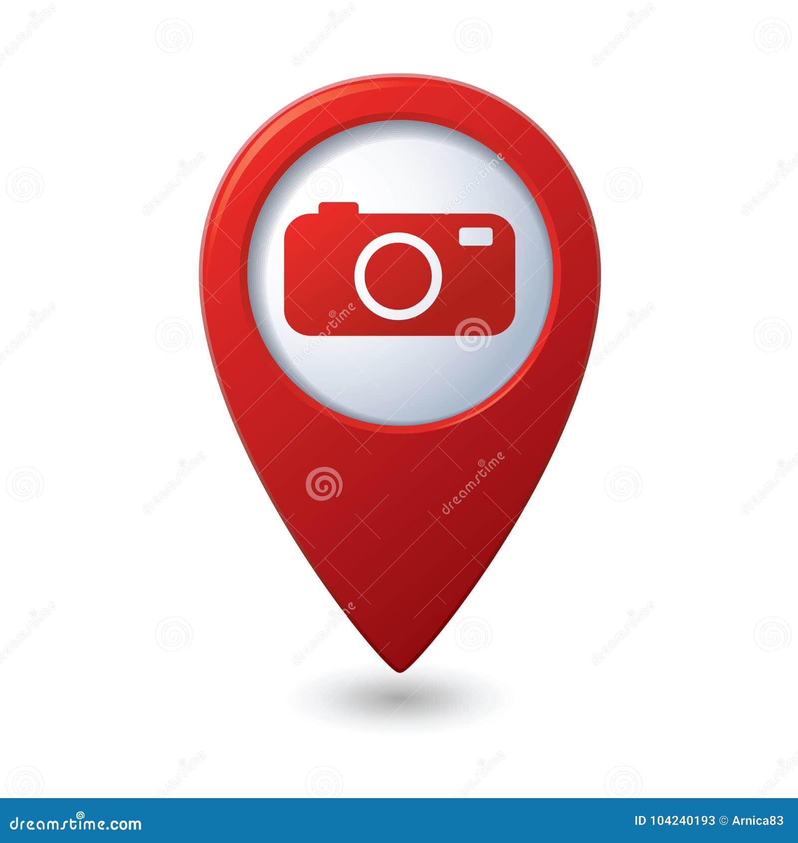 Map Pointer with Camera Icon Stock Vector - Illustration of icon ...