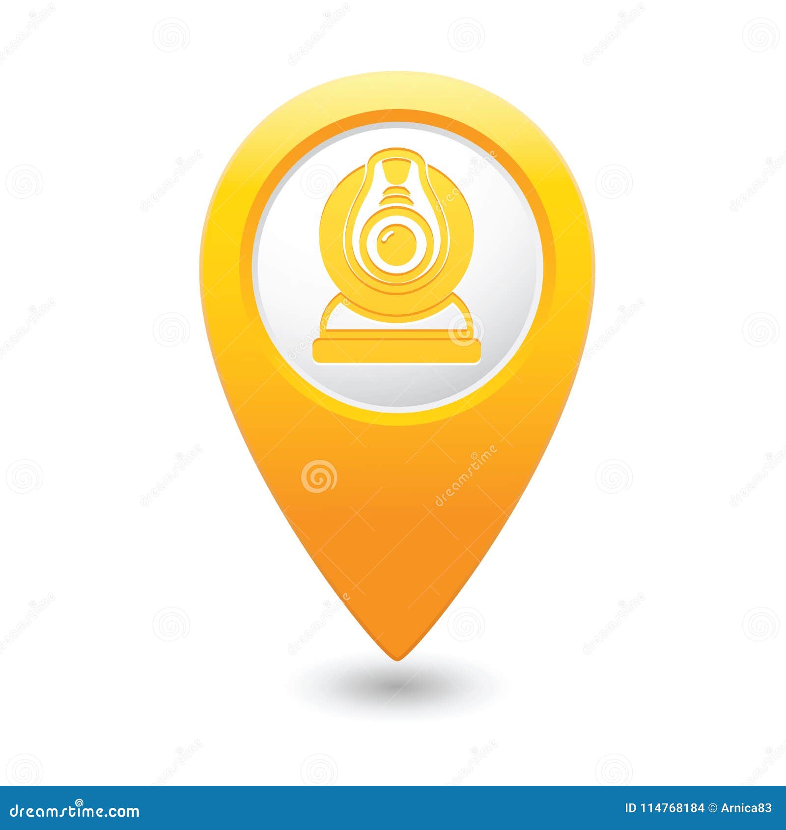 Map Pointer with Camera Icon Stock Vector - Illustration of abstract ...