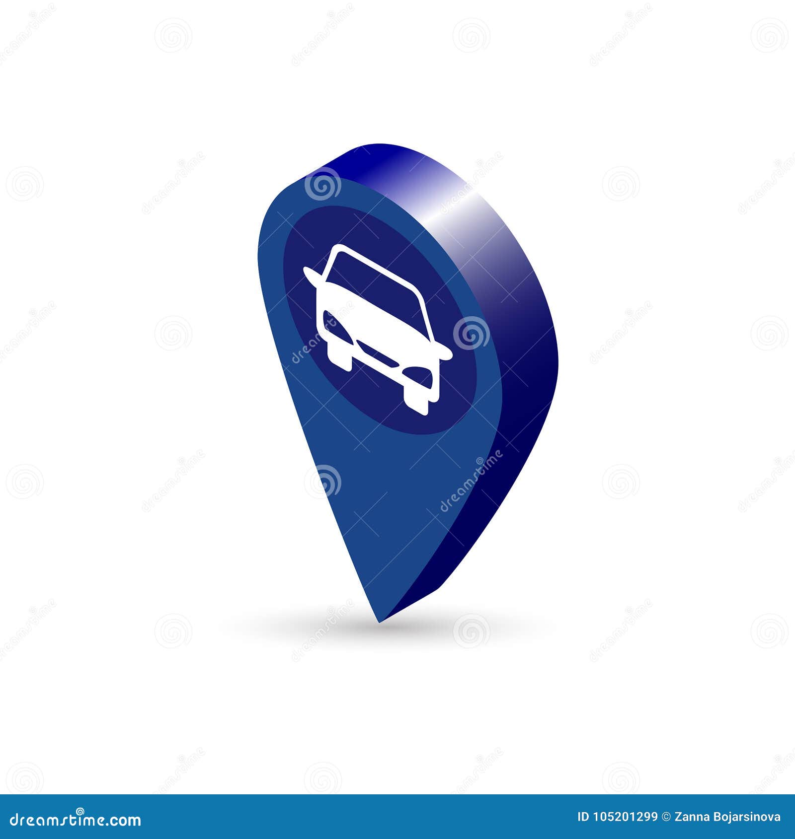 Map Pointer Car Vector Icon. Stock Vector - Illustration of navigation ...