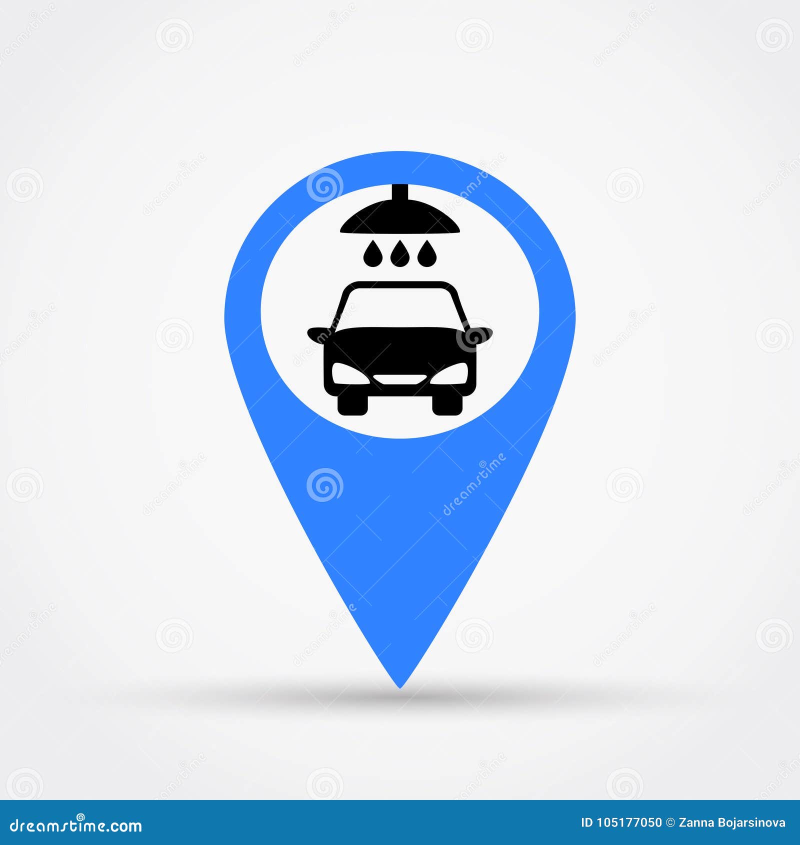 Pin Pointer Car Wash Automotive Cleaning App Logo Design Vector ...