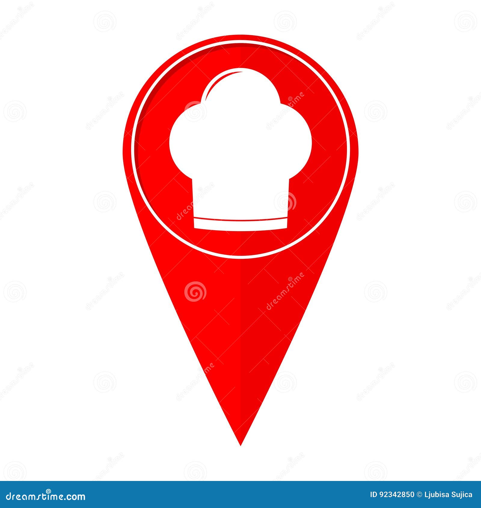 Map pointer chef stock vector. Illustration of kitchen - 92342850