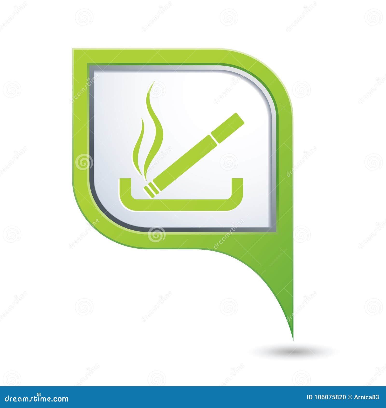 Map Pointer with Cigarette Icon Stock Vector - Illustration of classic ...