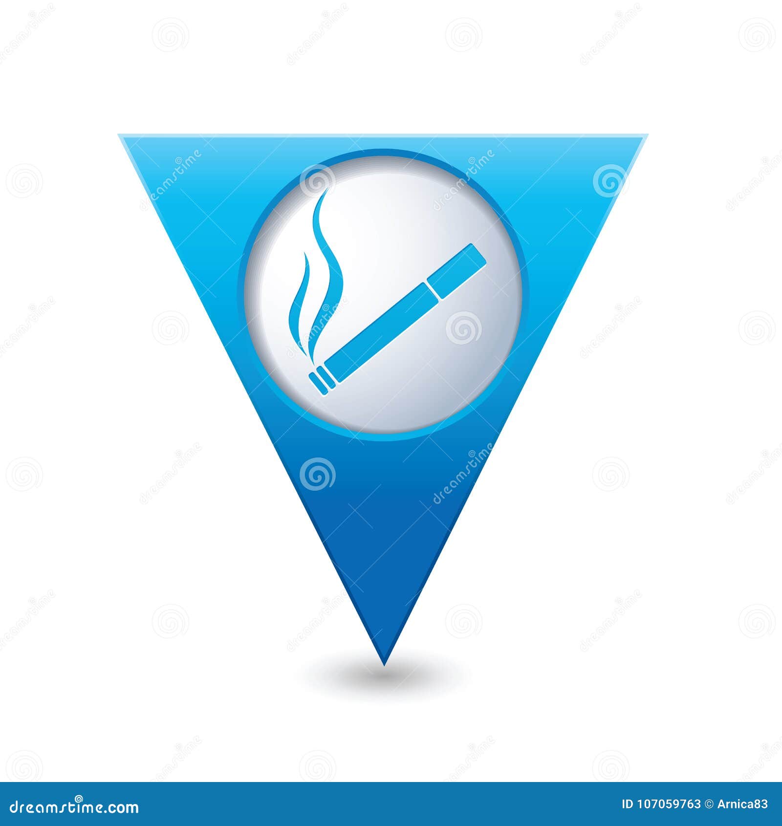 Map Pointer with Cigarette Icon Stock Vector - Illustration of filter ...
