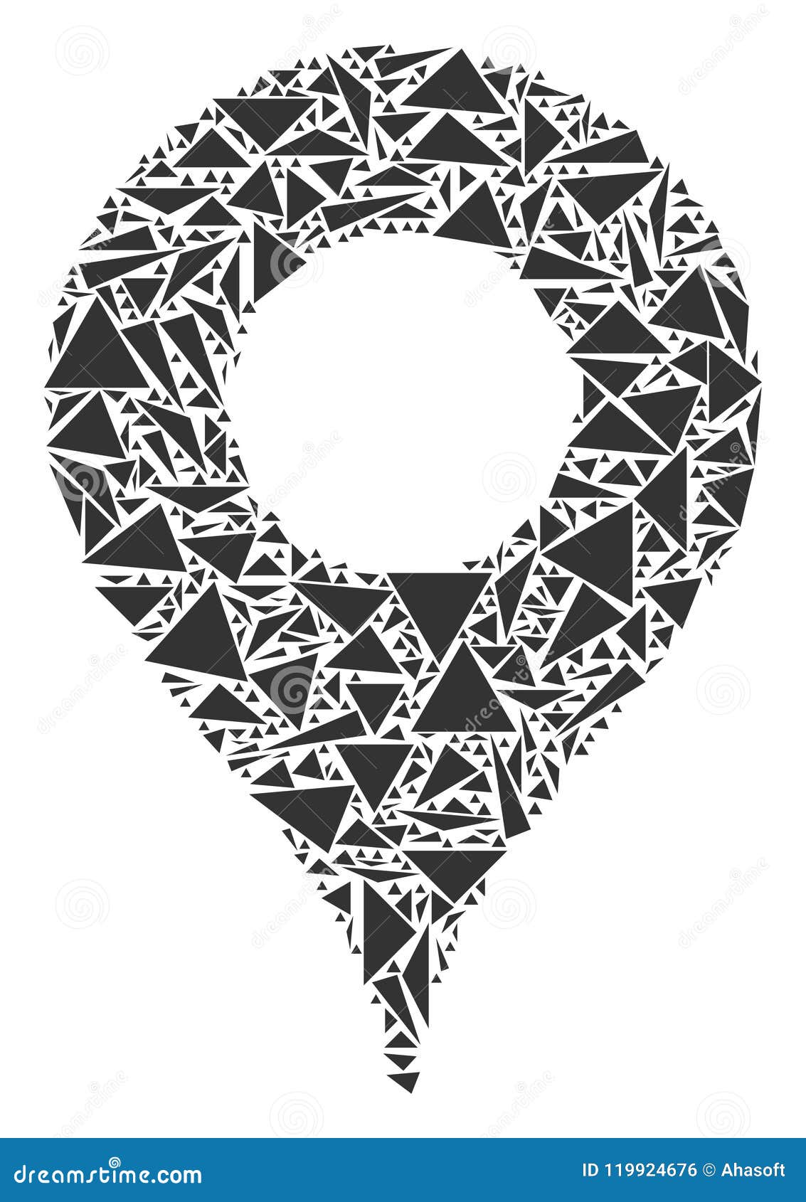 Map Pointer Mosaic of Triangles Stock Vector - Illustration of mosaic ...