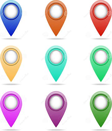 Map Pointer 3d Pin. Map Pointer Vector Illustration. Location Symbols ...
