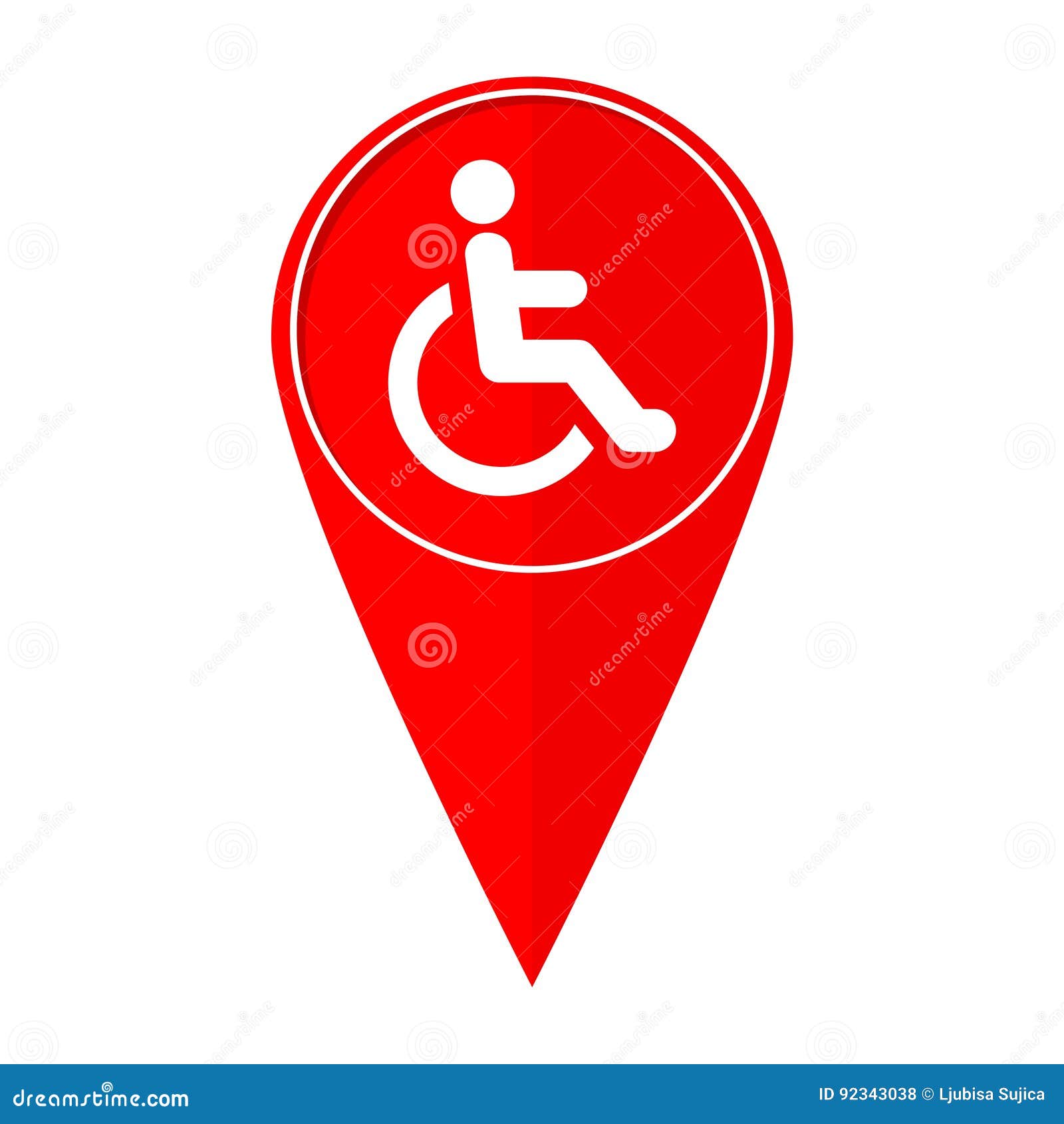 Map Pointer Disabled Handicap Stock Vector - Illustration of armchair ...
