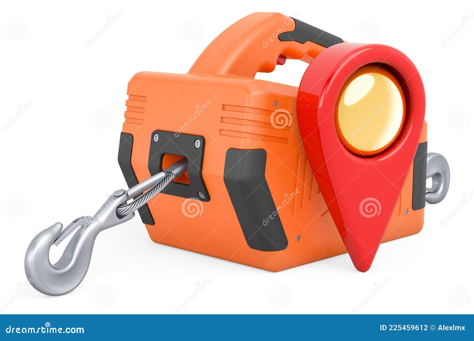 Electric Winch Isolated On Transparent Background Stock Photo ...