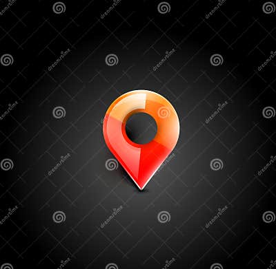Map pointer stock vector. Illustration of graphic, orange - 30935515