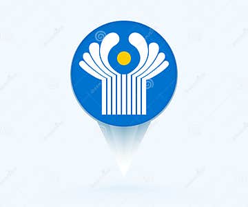 Map Pointer with Flag of CIS Stock Vector - Illustration of distance ...