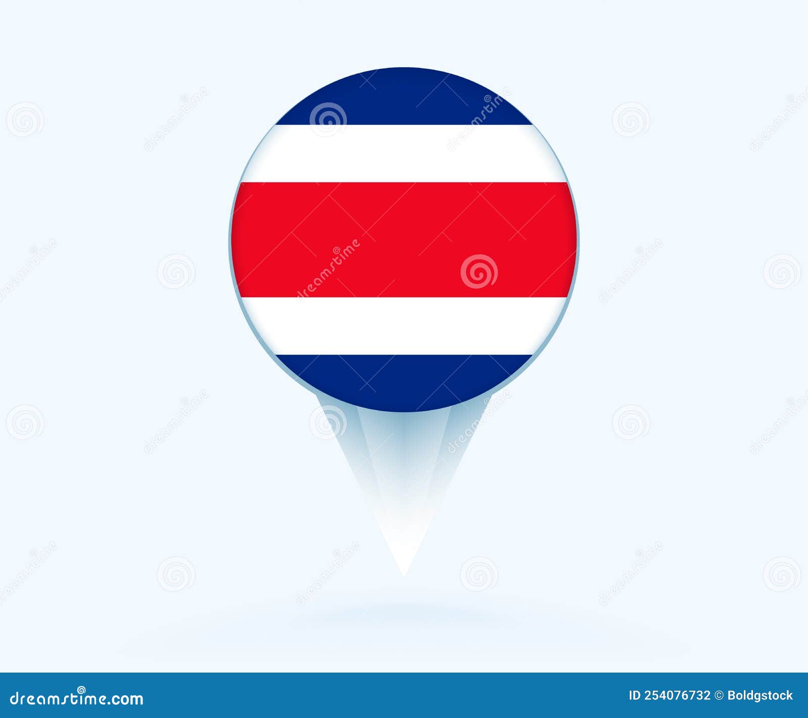 Map Pointer with Flag of Costa Rica Stock Vector - Illustration of ...