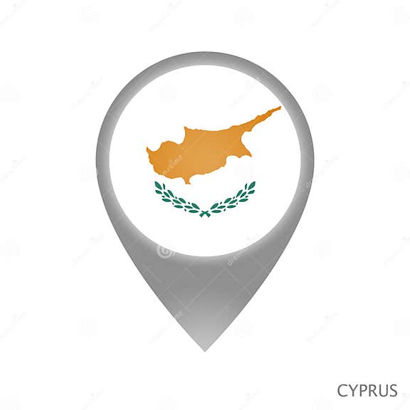 Map Pointer with Flag of Cyprus Stock Vector - Illustration of ...