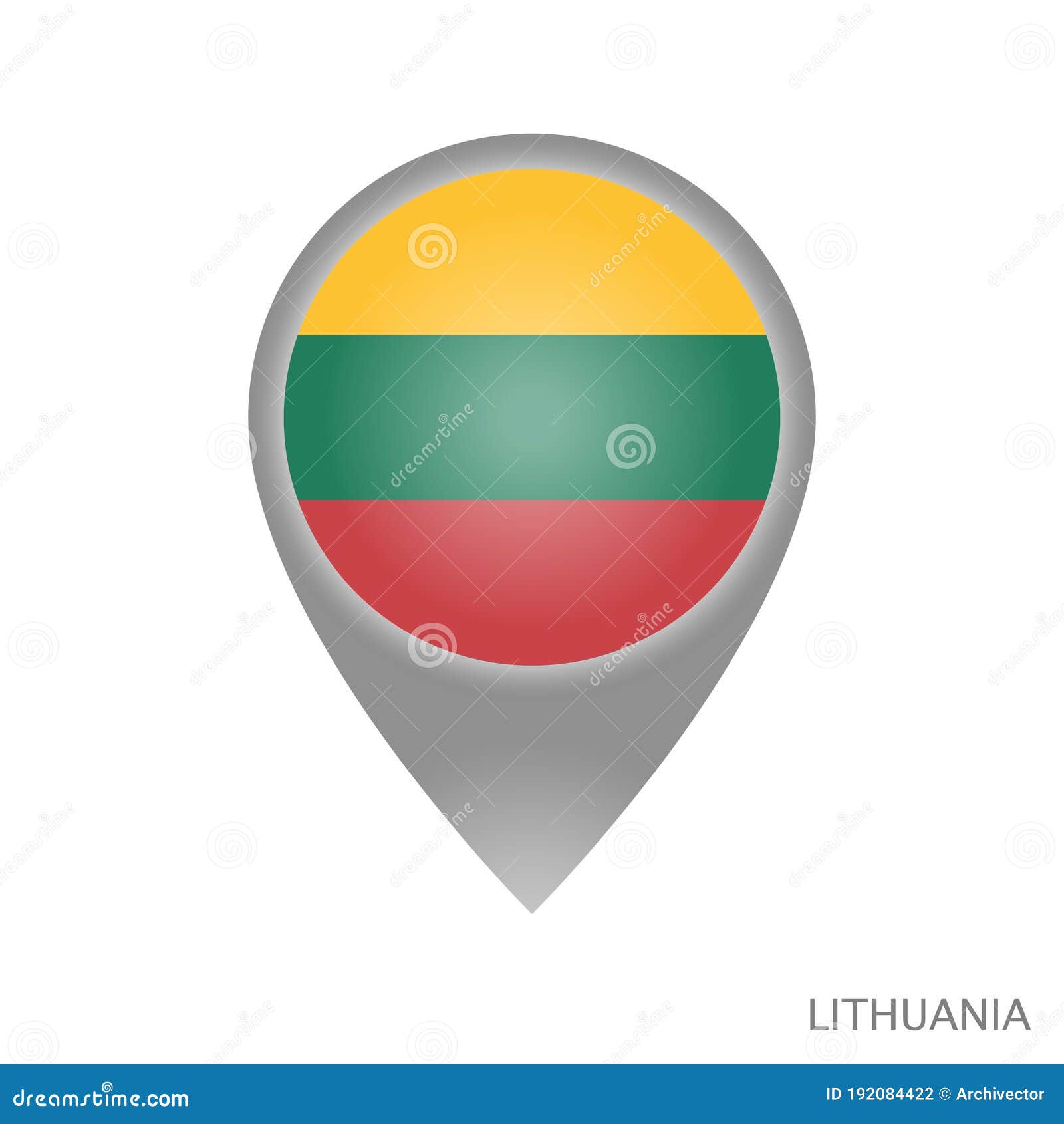 Map Pointer with Flag of Lithuania Stock Vector - Illustration of ...