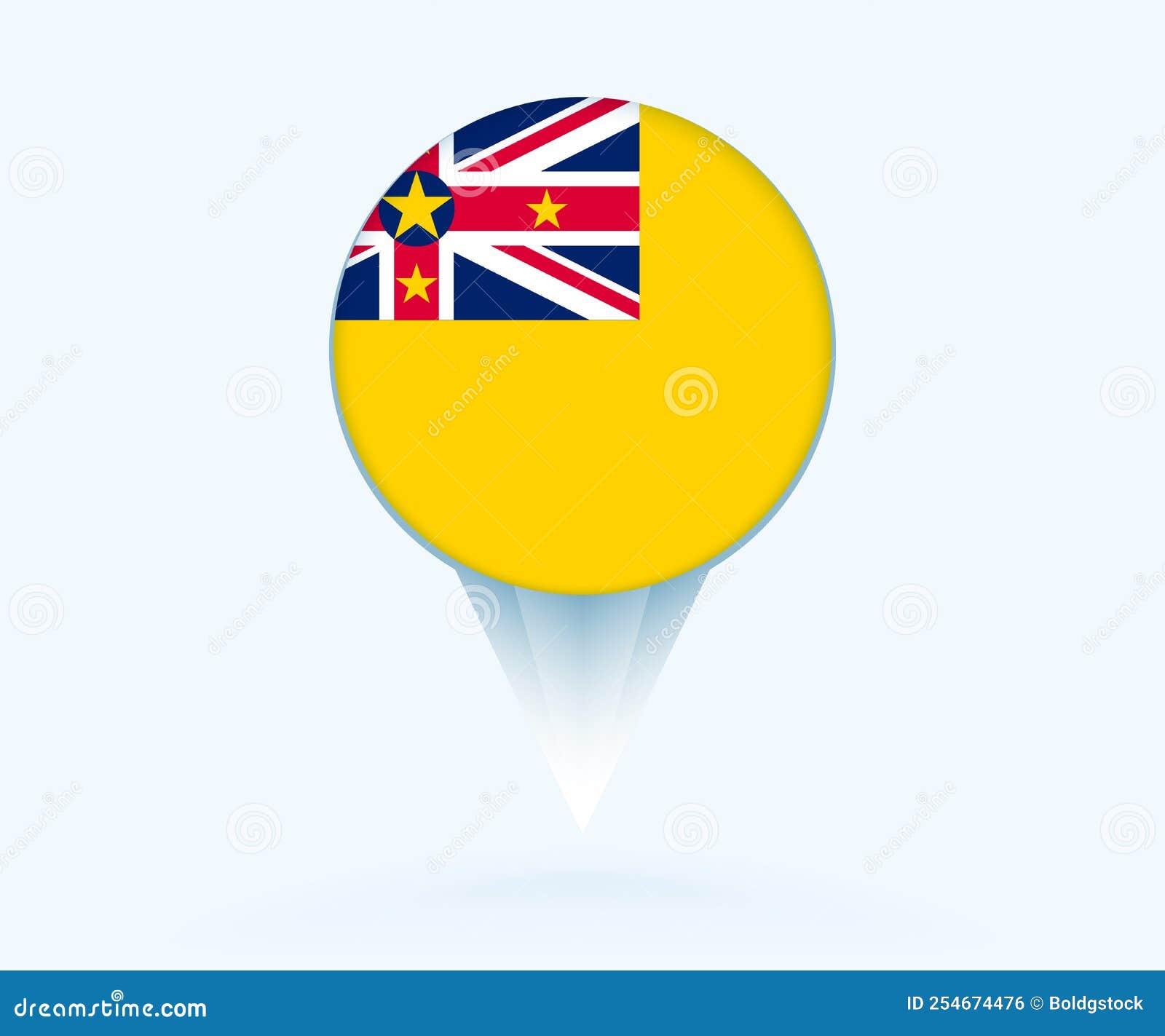 Map Pointer with Flag of Niue Stock Vector - Illustration of marker ...
