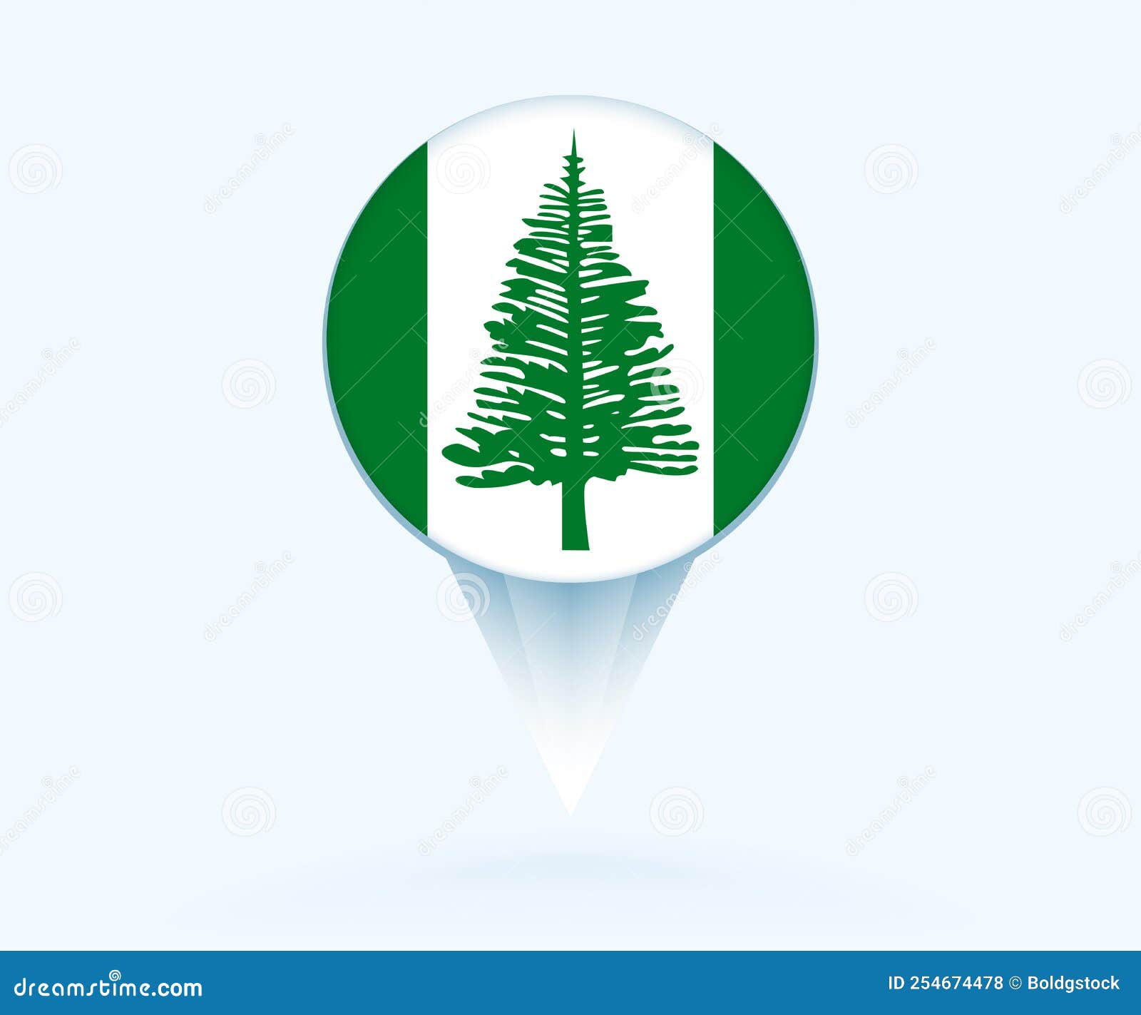 Map Pointer with Flag of Norfolk Island Stock Vector - Illustration of ...