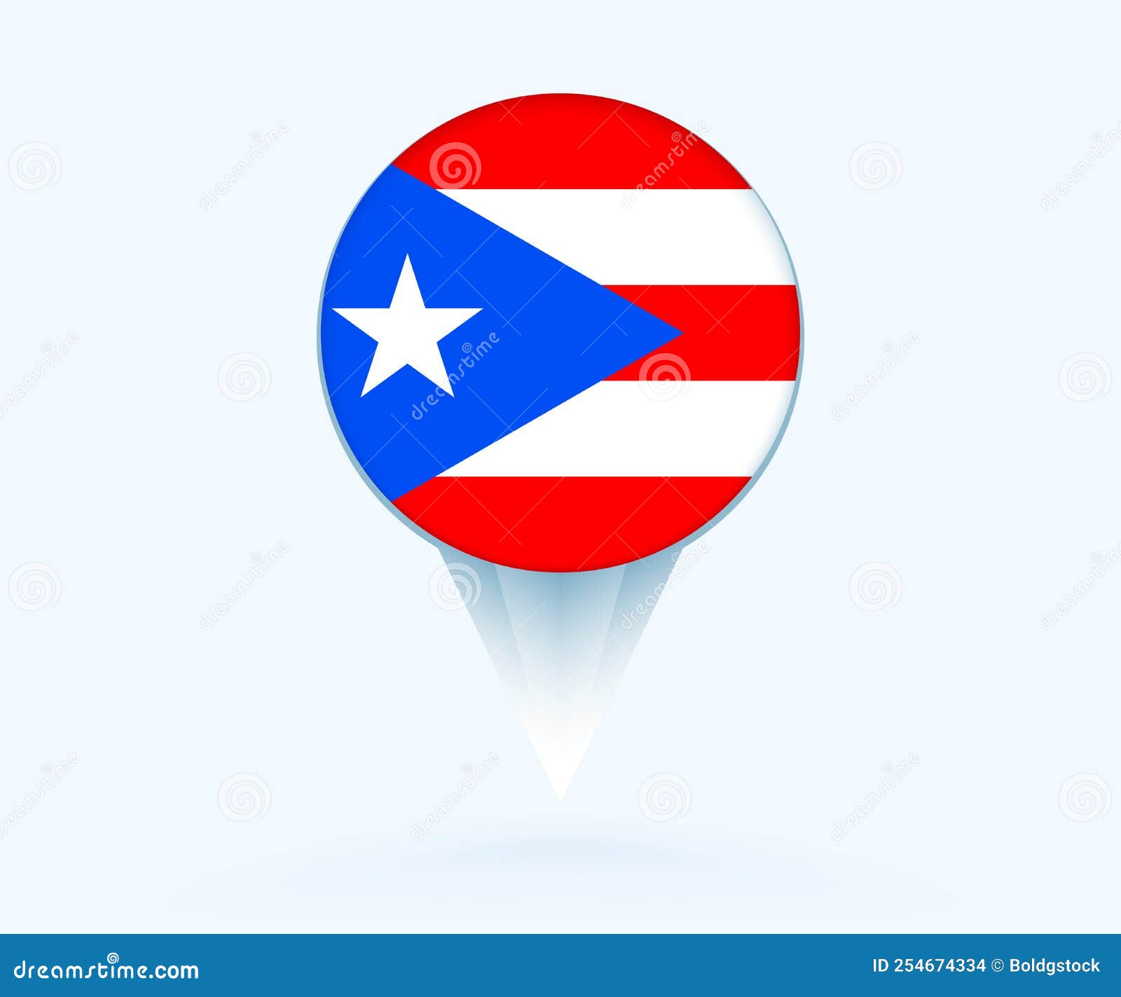 Map Pointer with Flag of Puerto Rico Stock Vector - Illustration of ...
