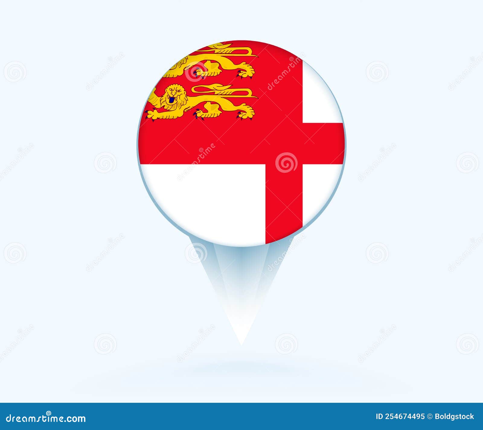 Map Pointer with Flag of Sark Stock Vector - Illustration of marker ...